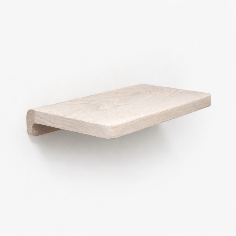 Floating Oak Shelves - Crest Wooden Wall Shelf – C S Studios